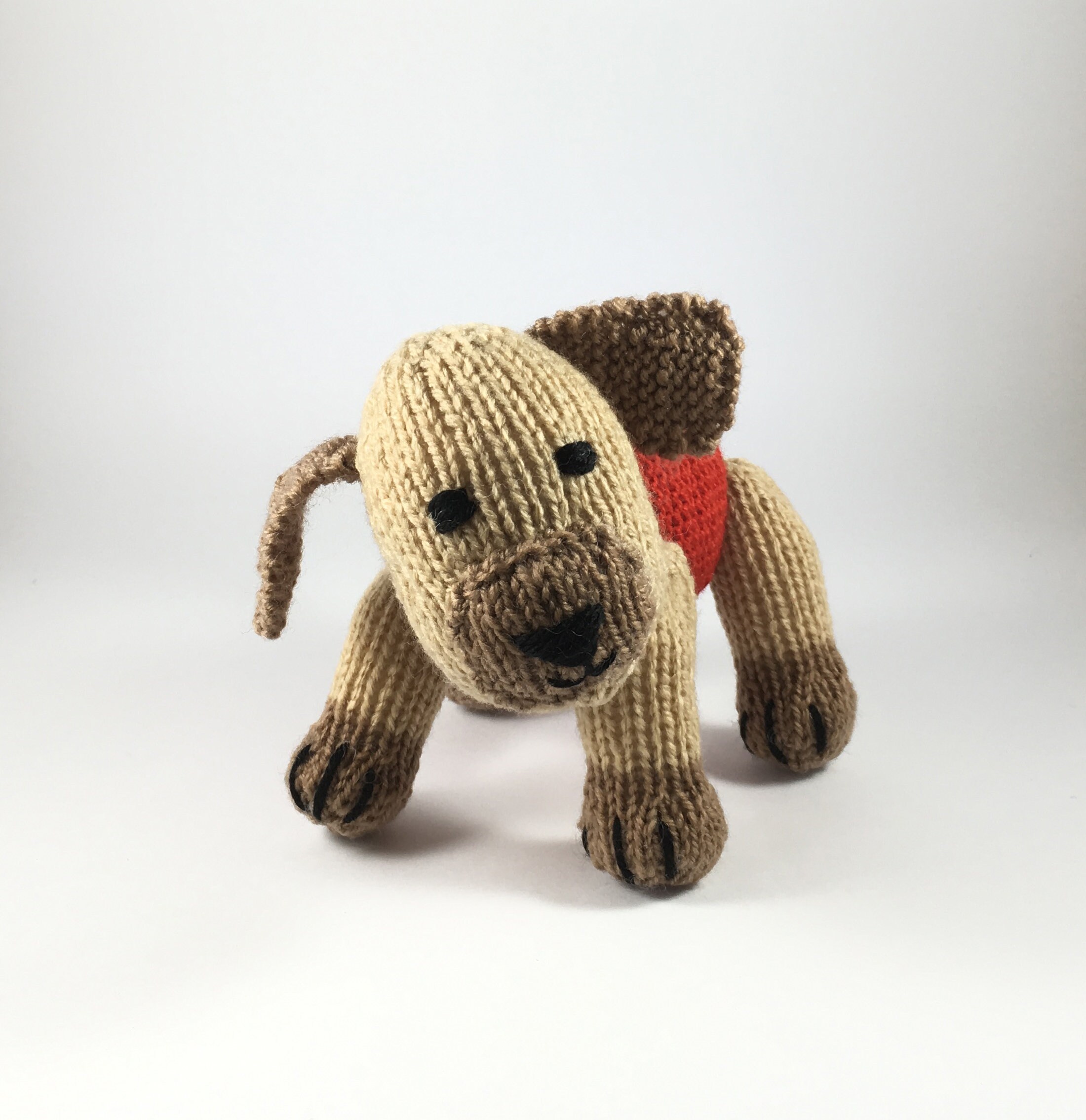 Puppy Dog Knitting Pattern Worked Flat on 2 Needles PDF - Etsy
