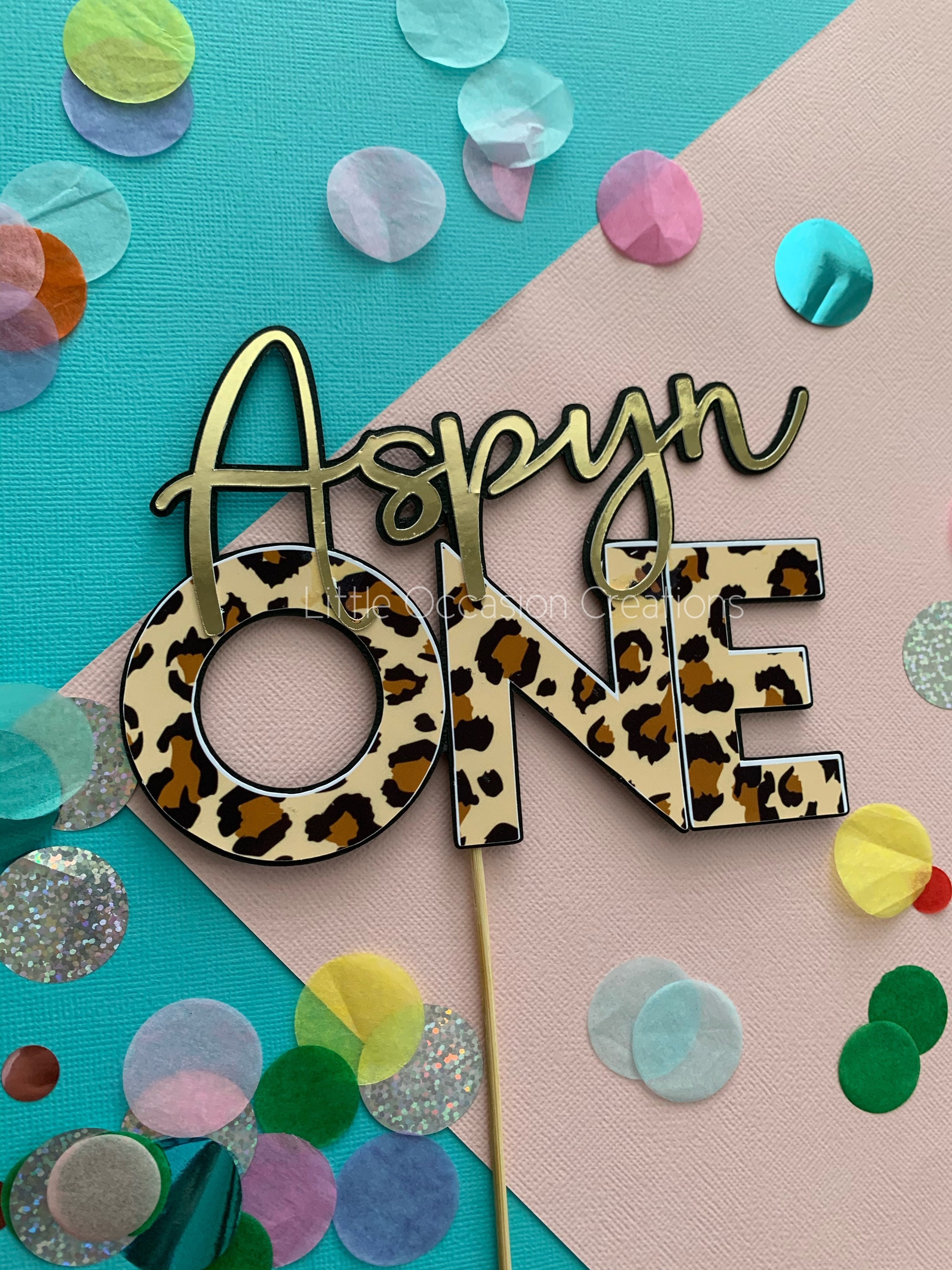 Leopard Cake Topper Leopard Print Leopard Print Cake Topper | Etsy
