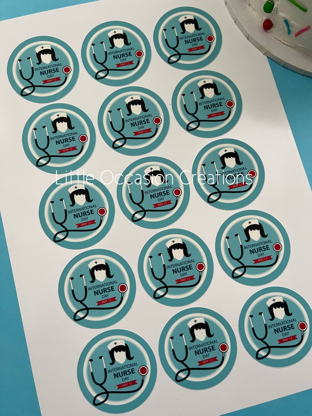 International Nurse Day Cupcake Toppers, International Nurse Day Edible ...