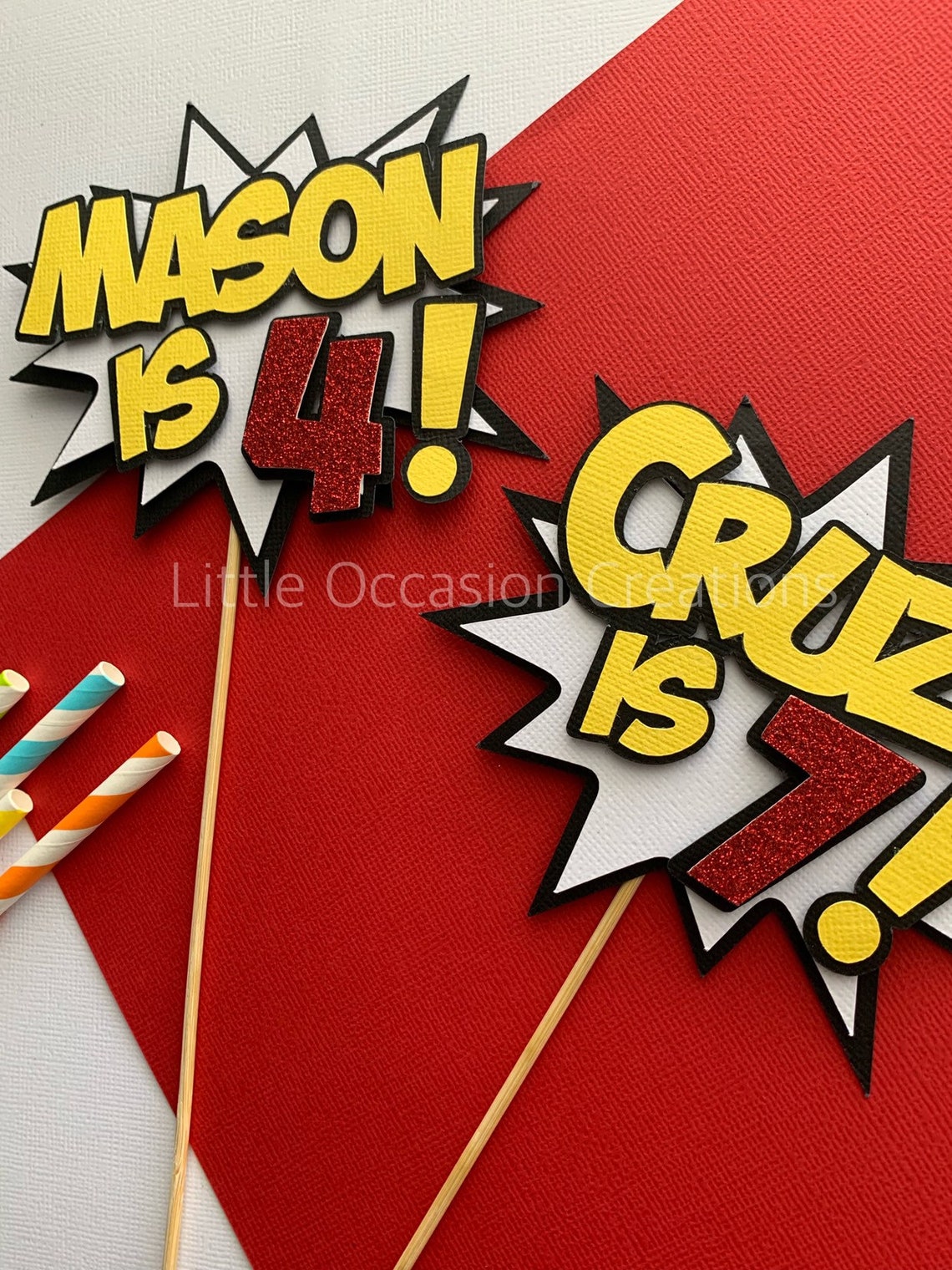 Comic Blurb Cake Topper, Superhero Cake Topper, Batman Cake Topper ...