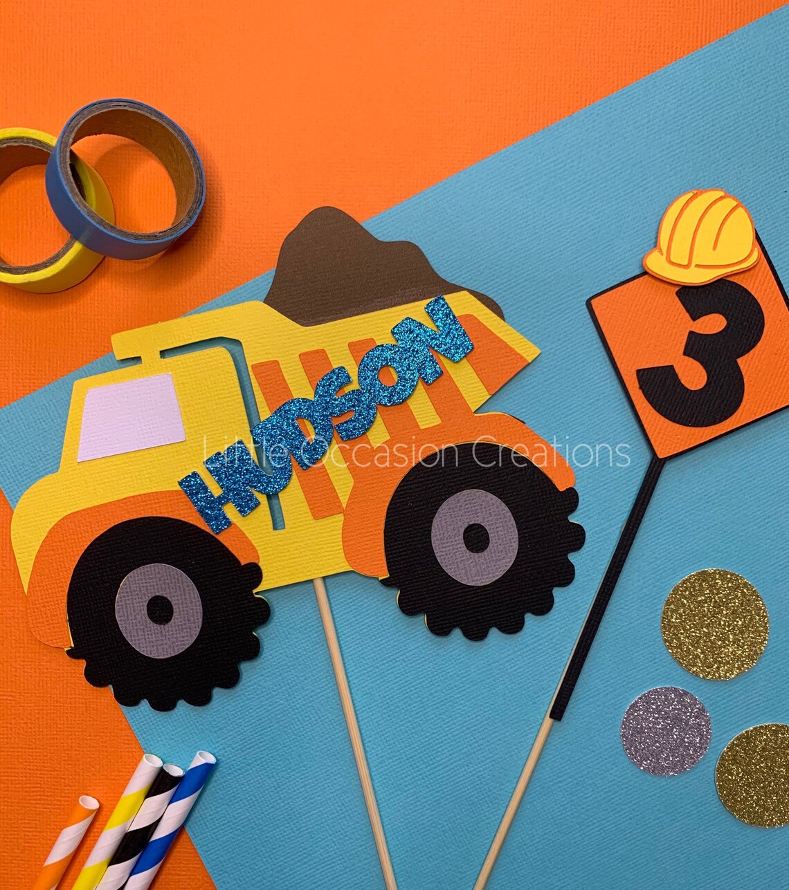 Construction Cake Topper Construction Topper Construction - Etsy