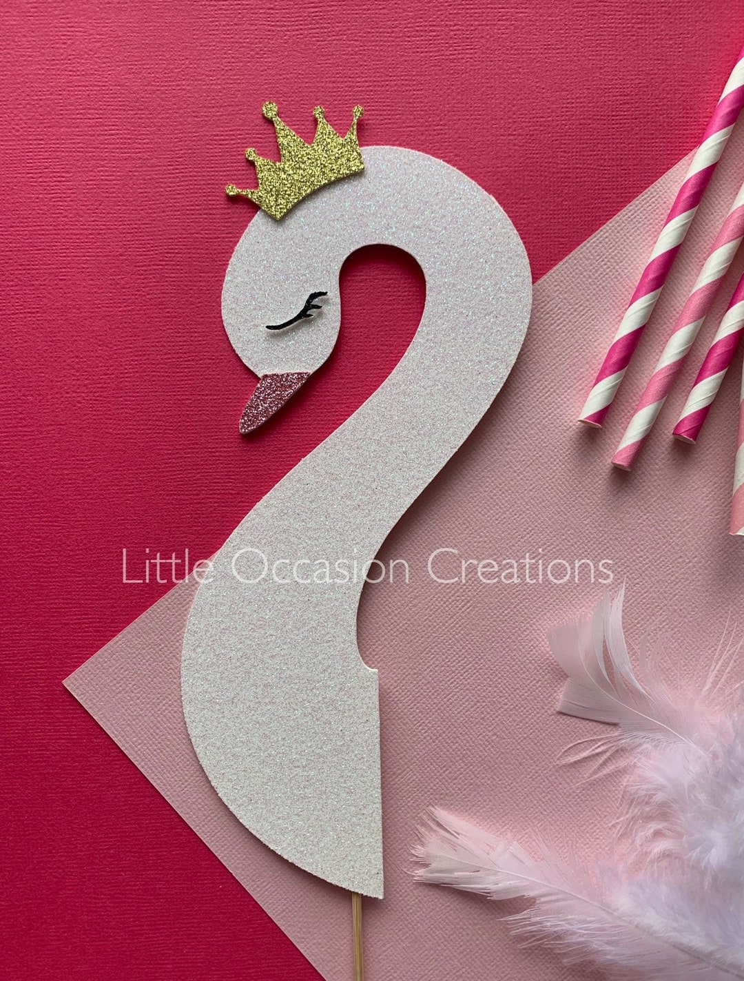 Swan Cake Topper, Swan Head Cake, Swan Cake, Swan Cardstock Cake Topper ...