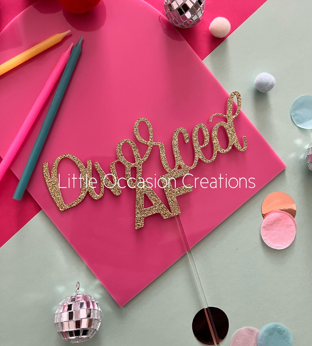 Divorced AF Cake Topper, Divorce Party, Cake Topper, Divorce Party ...