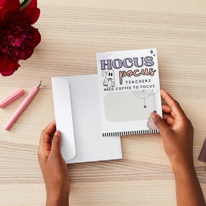 Halloween Coffee Gift Card Holder for Teachers Teacher - Etsy