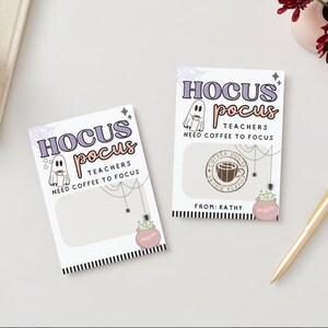 Halloween Coffee Gift Card Holder for Teachers Teacher - Etsy