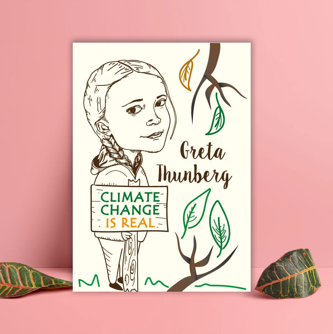 Greta Thunberg Poster - Climate Change - Digital Download - Wall Art ...