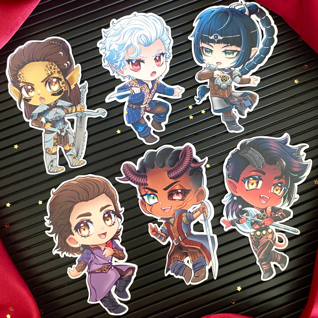 BALDURS GATE 3 Character Stickers - Gale Wyll Karlach Laezel Astarion ...