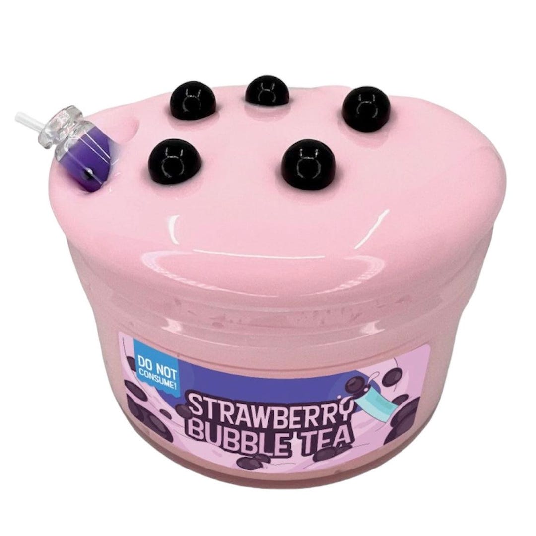 Strawberry Bubble Tea, Thick Slime, Strawberry Slime, Best Seller Slime ...