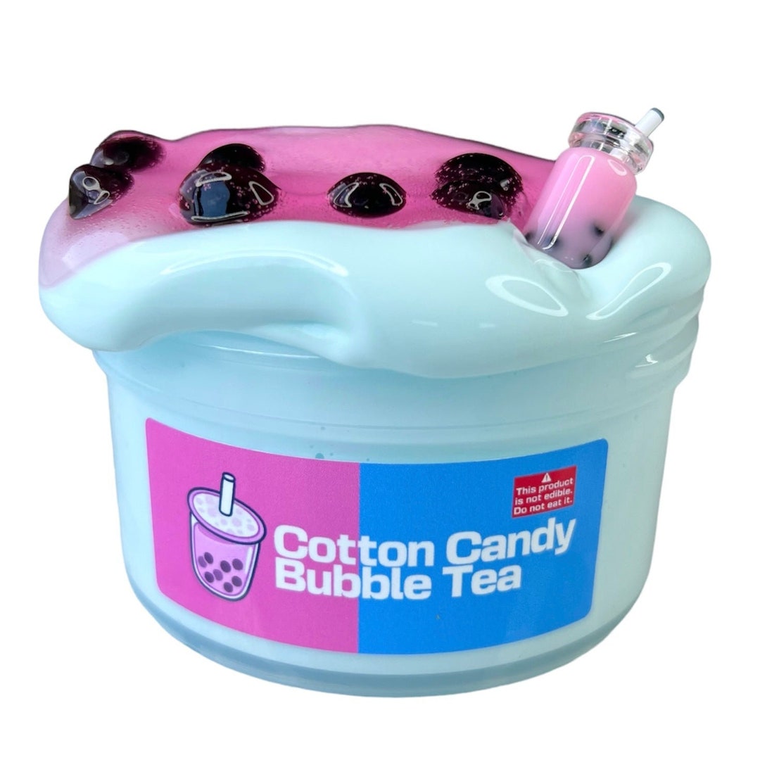 Cotton Candy Bubble Tea, DIY Slime, Scented Slime, Cotton Candy Slime ...
