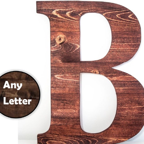 Large Wood Letters Rustic Letter Cutout Custom Wooden Wall - Etsy