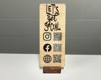 Custom QR Code Business Sign | Social Media Sign | Payment Link Sign ...