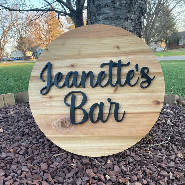Wooden Bar Sign - Etsy