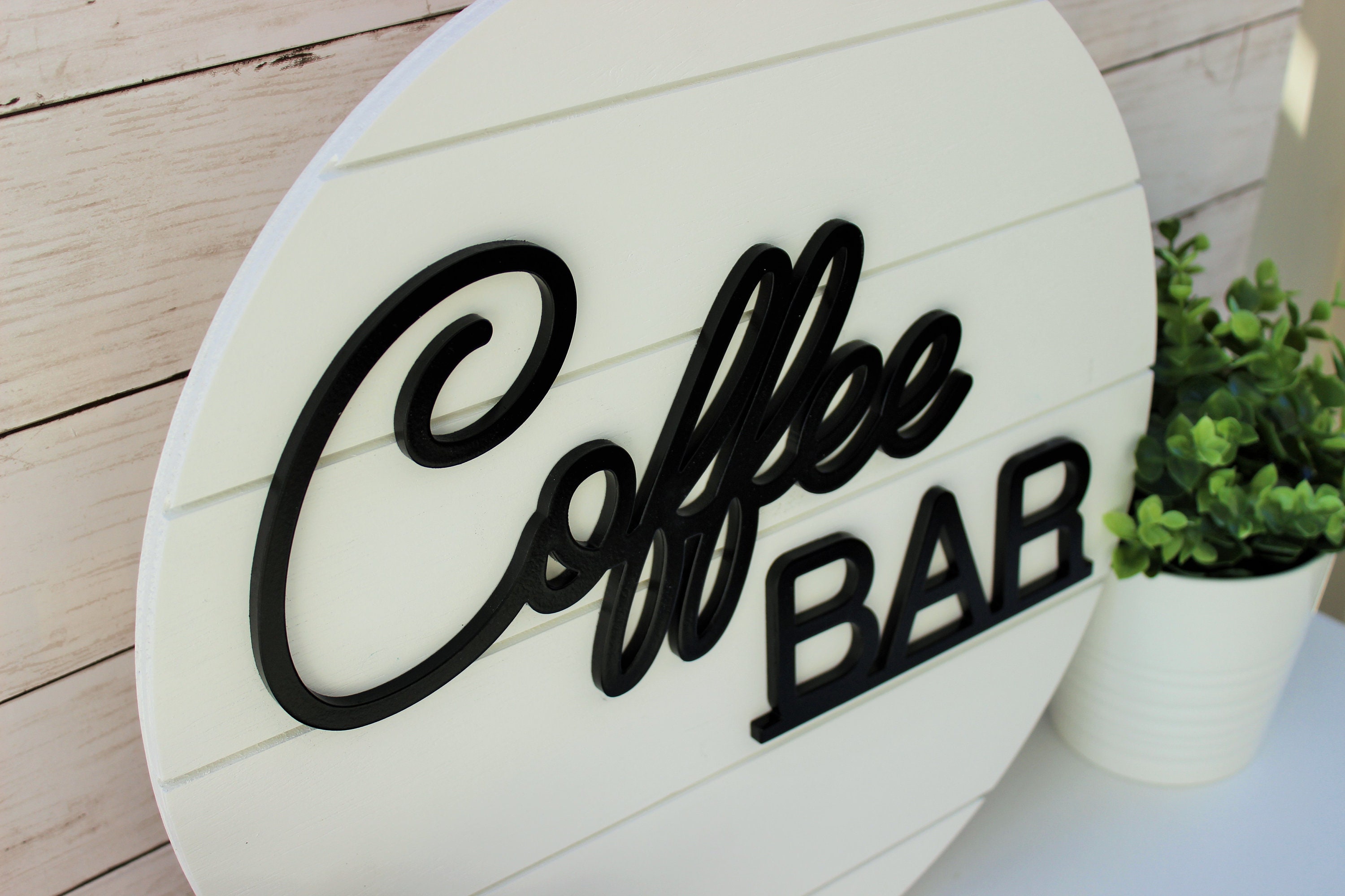 Coffee Bar Sign for Caffeine Coffee Kitchen Farmhouse Coffee - Etsy