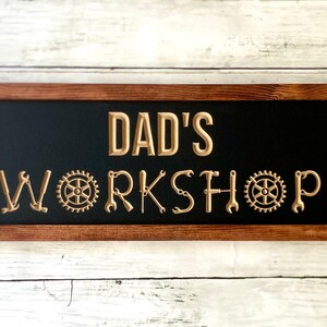 Custom Wood Workshop Sign for Garage Auto Shop Woodshop Birthday Gift ...