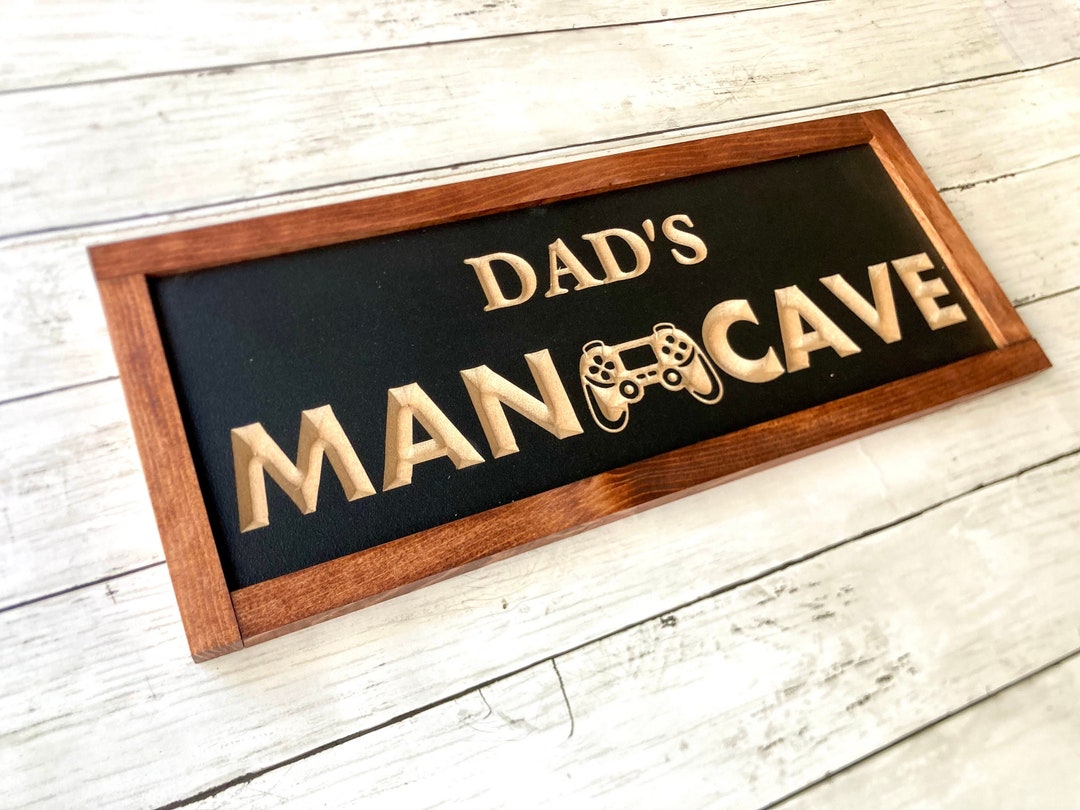 Man Cave Sign Gamer Sign for Game Room Video Game Fan Bar Room Gift for ...