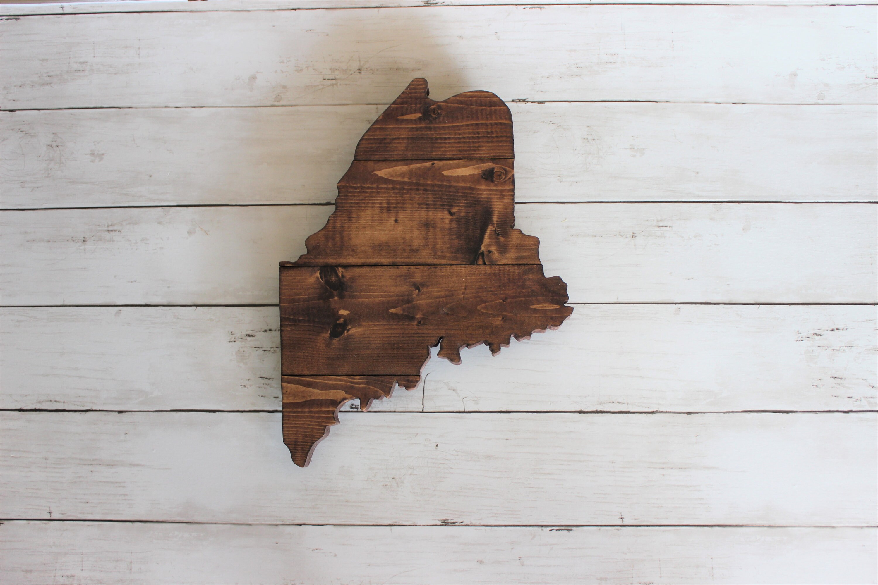 Wooden Maine State Sign Large Cutout Shaped Decor Gift | Etsy