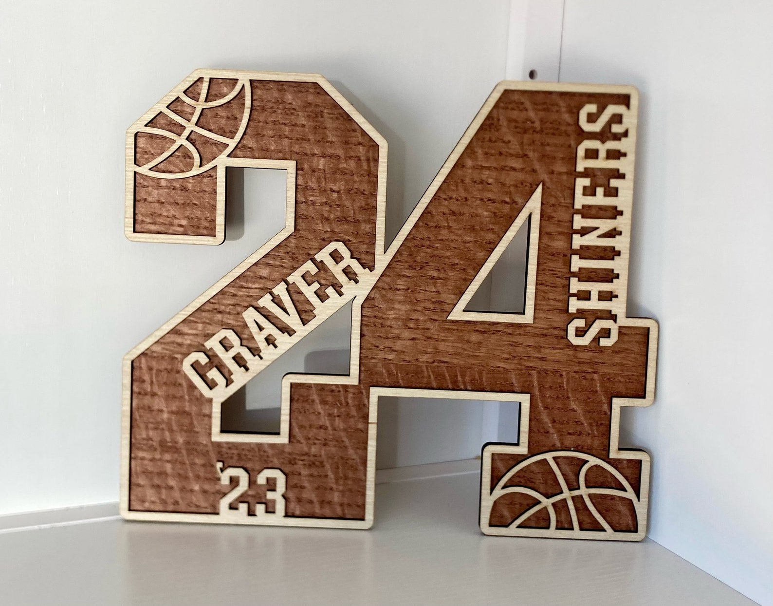Custom Senior Athlete Number, Custom Sports Plaque, Sports Number Wood ...