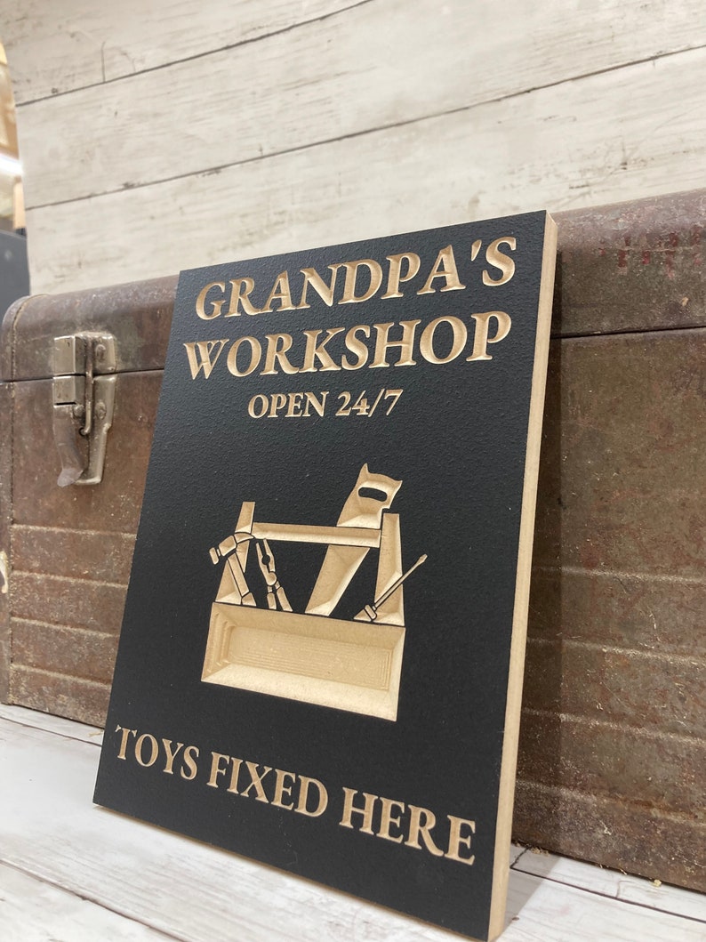 Grandpa Workshop Tools Signs Personalized Garage Sign - Etsy