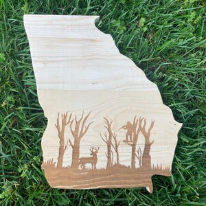 Deer Hunting State Sign From Wood for Man Hunter Cabin Decor Pallet ...