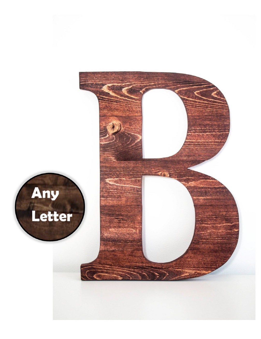 Large Wood Letters, Rustic Letter Cutout, Custom Wooden Wall Decor ...