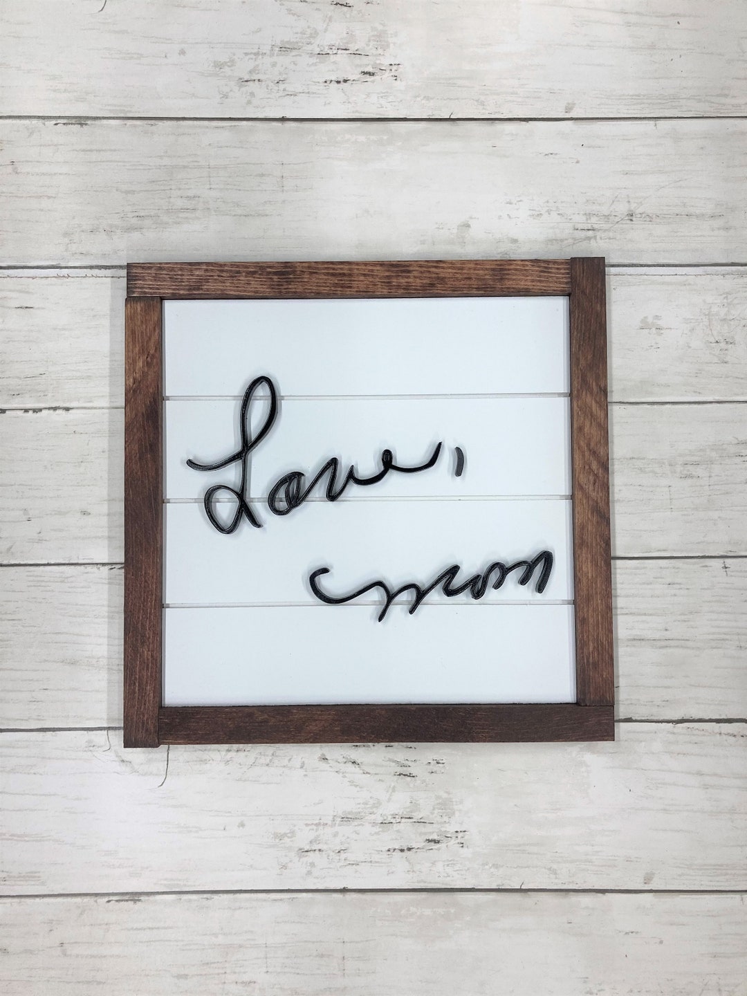 Chic Memorial Signature Sign With Personal Note and Shiplap Background ...