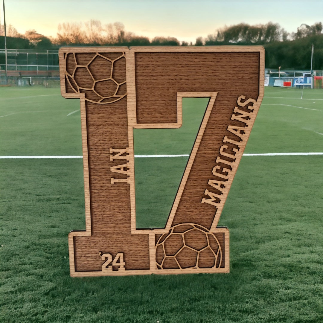 Custom Senior Athlete Number, Sports Number Wood Cutout, Custom Sports ...