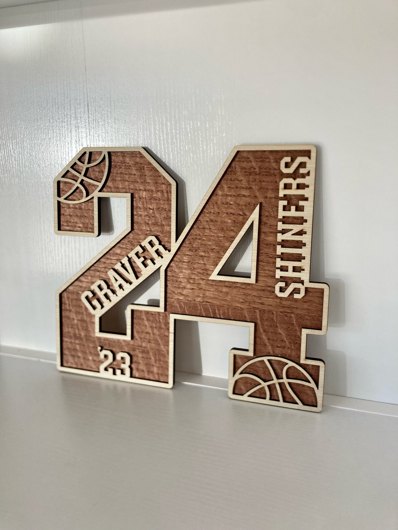 Custom Senior Athlete Number, Custom Sports Plaque, Sports Number Wood ...