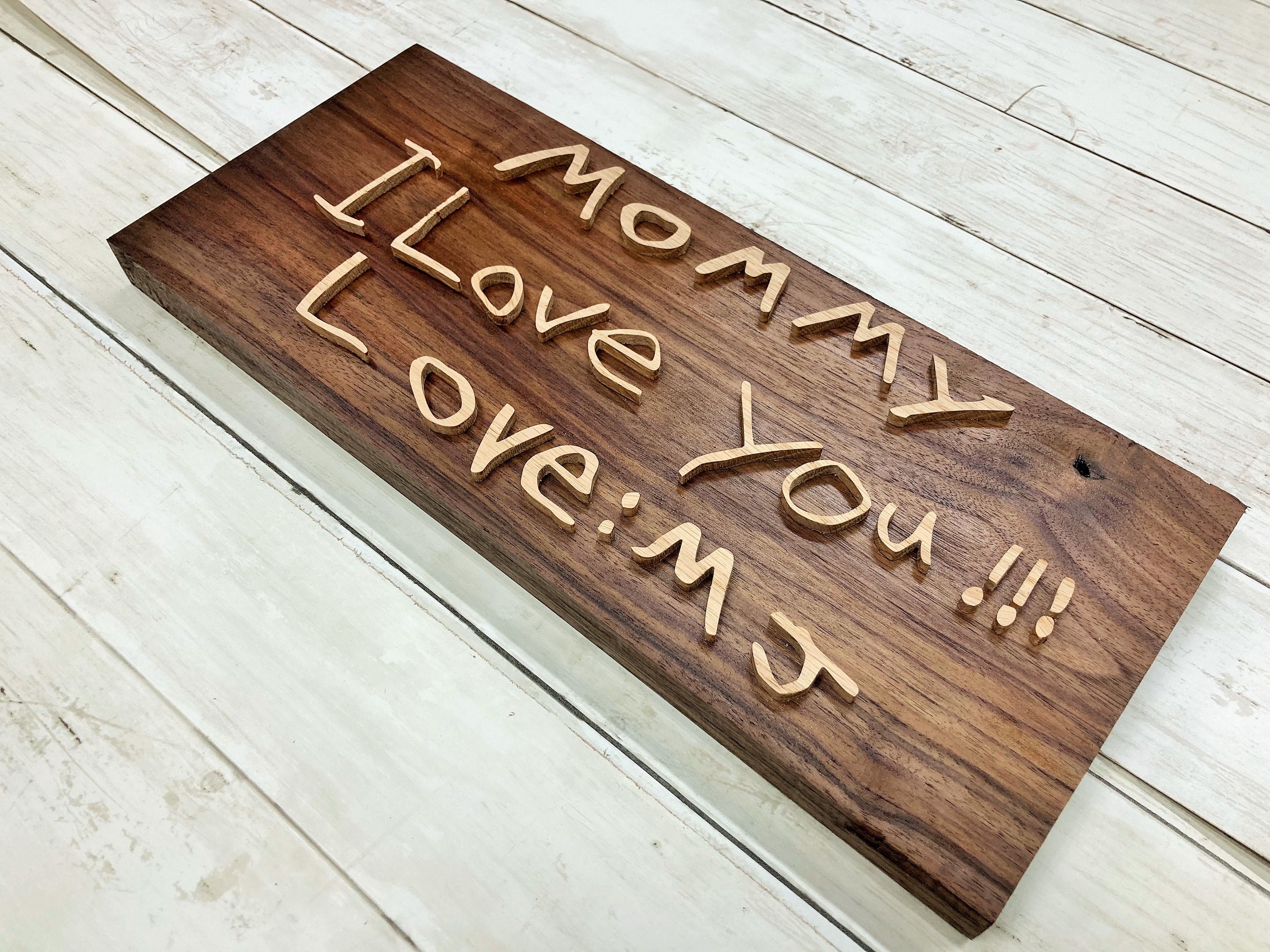 3D Wood Child's Handwriting Sign Kids Drawing Child | Etsy