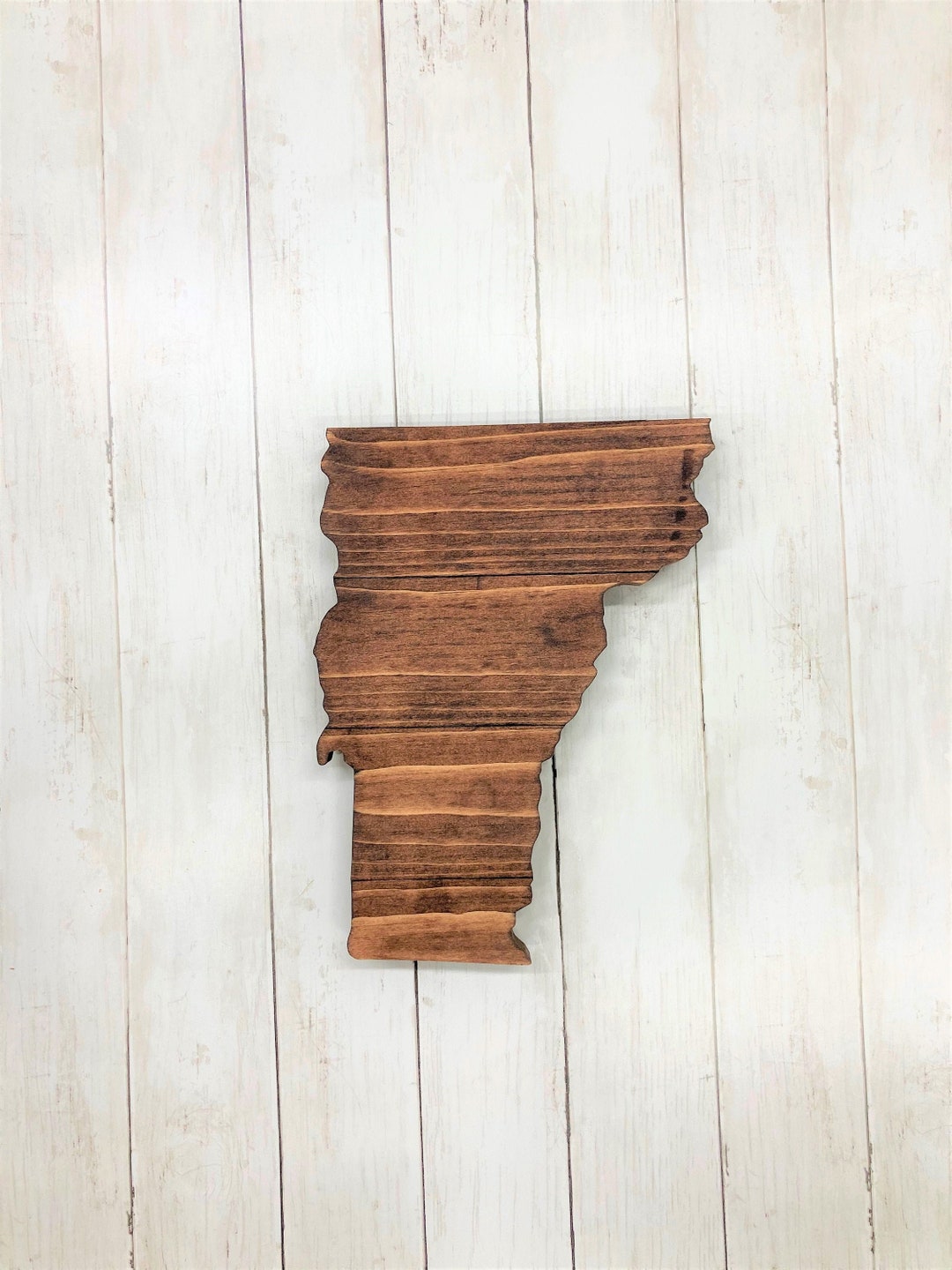 Wooden Vermont State Sign Large Cutout Shaped Wall Decor Art Handmade ...