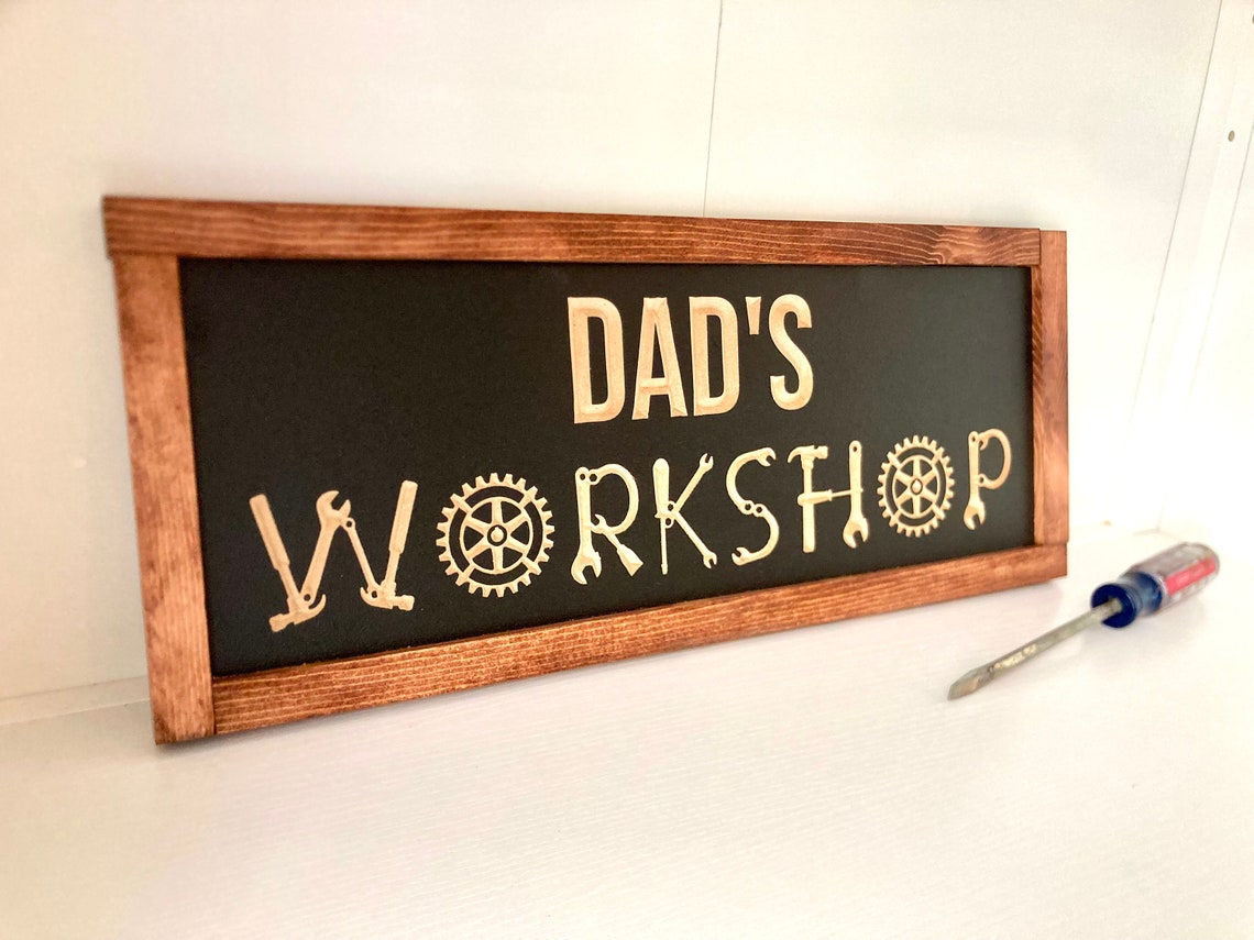 Custom Wood Workshop Sign for Garage Auto Shop Woodshop - Etsy