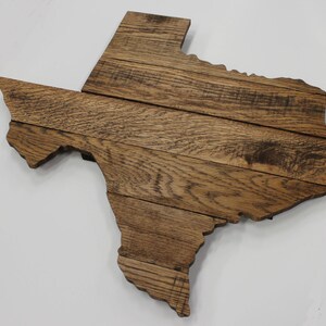 Large Wooden Texas State Sign Shaped Large Cutout, Handmade With Rustic ...
