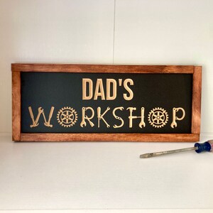 Custom Wood Workshop Sign for Garage Auto Shop Woodshop Birthday Gift ...