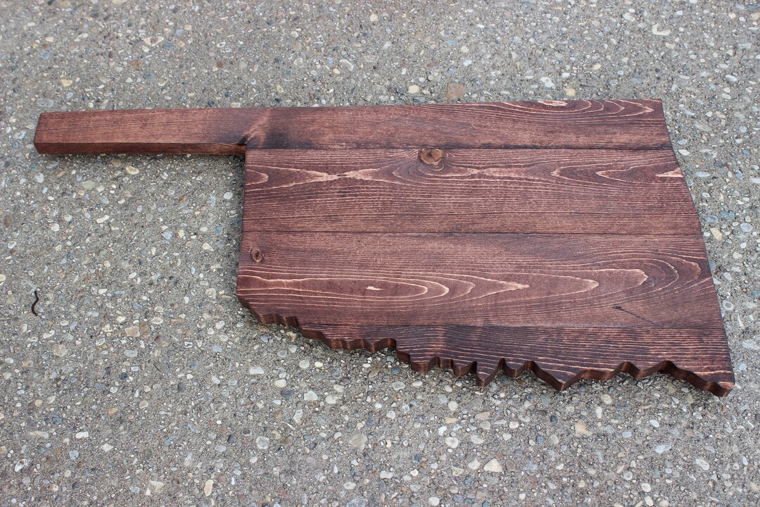 Large Oklahoma Wood Sign | Wedding Gift | Reclaimed Wood State Sign ...