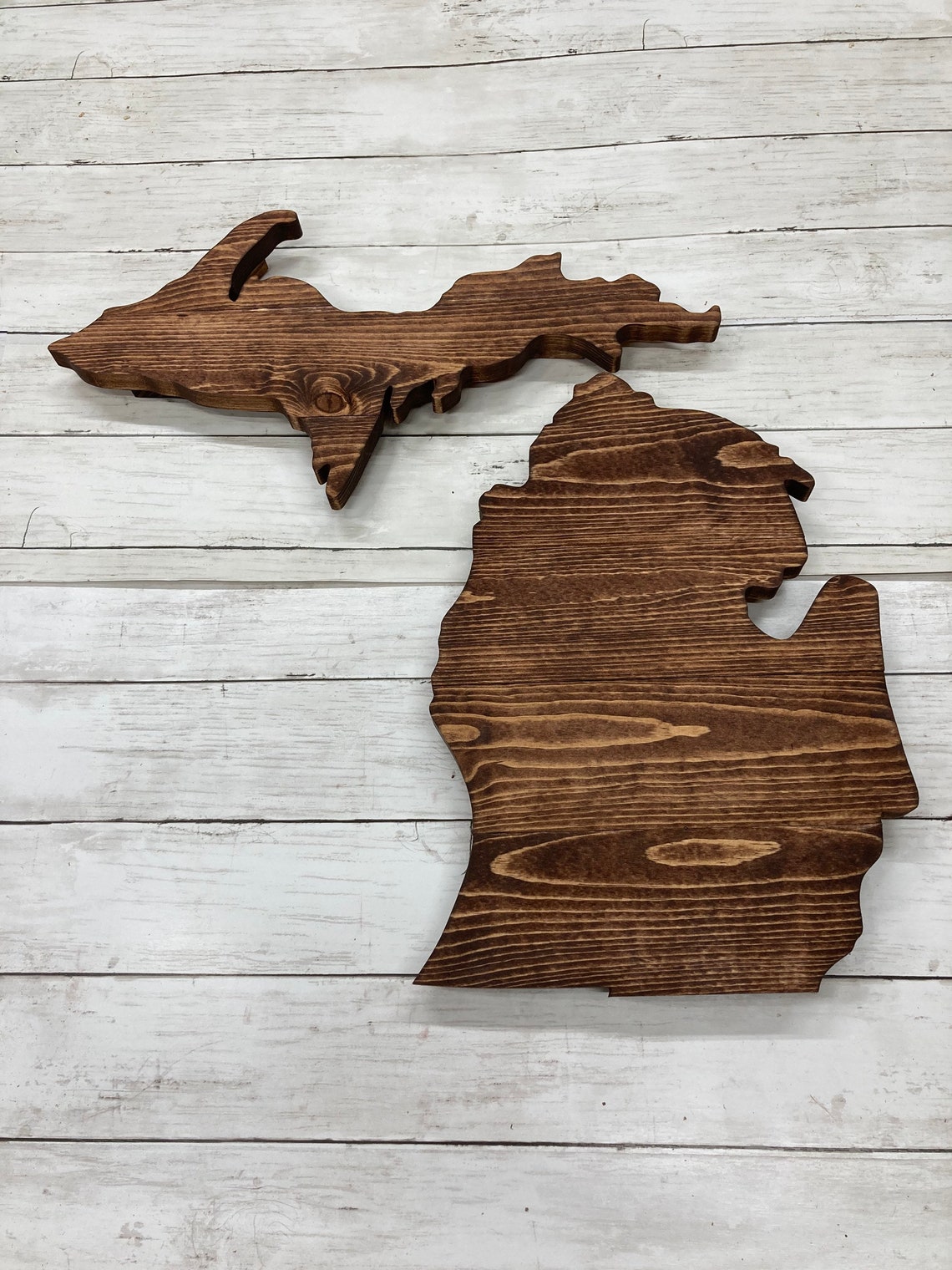 Wooden Michigan State Sign Wall Art Shaped Decor Cutout Home | Etsy