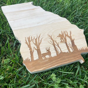 Deer Hunting State Sign From Wood for Man Hunter Cabin Decor Pallet ...