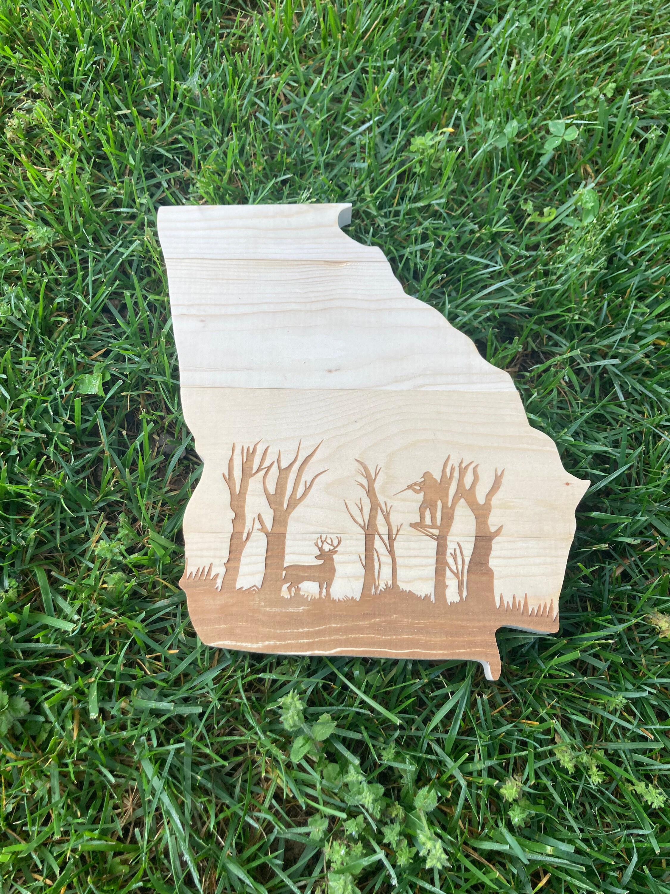 Deer Hunting State Sign From Wood for Man Hunter Cabin Decor Pallet ...