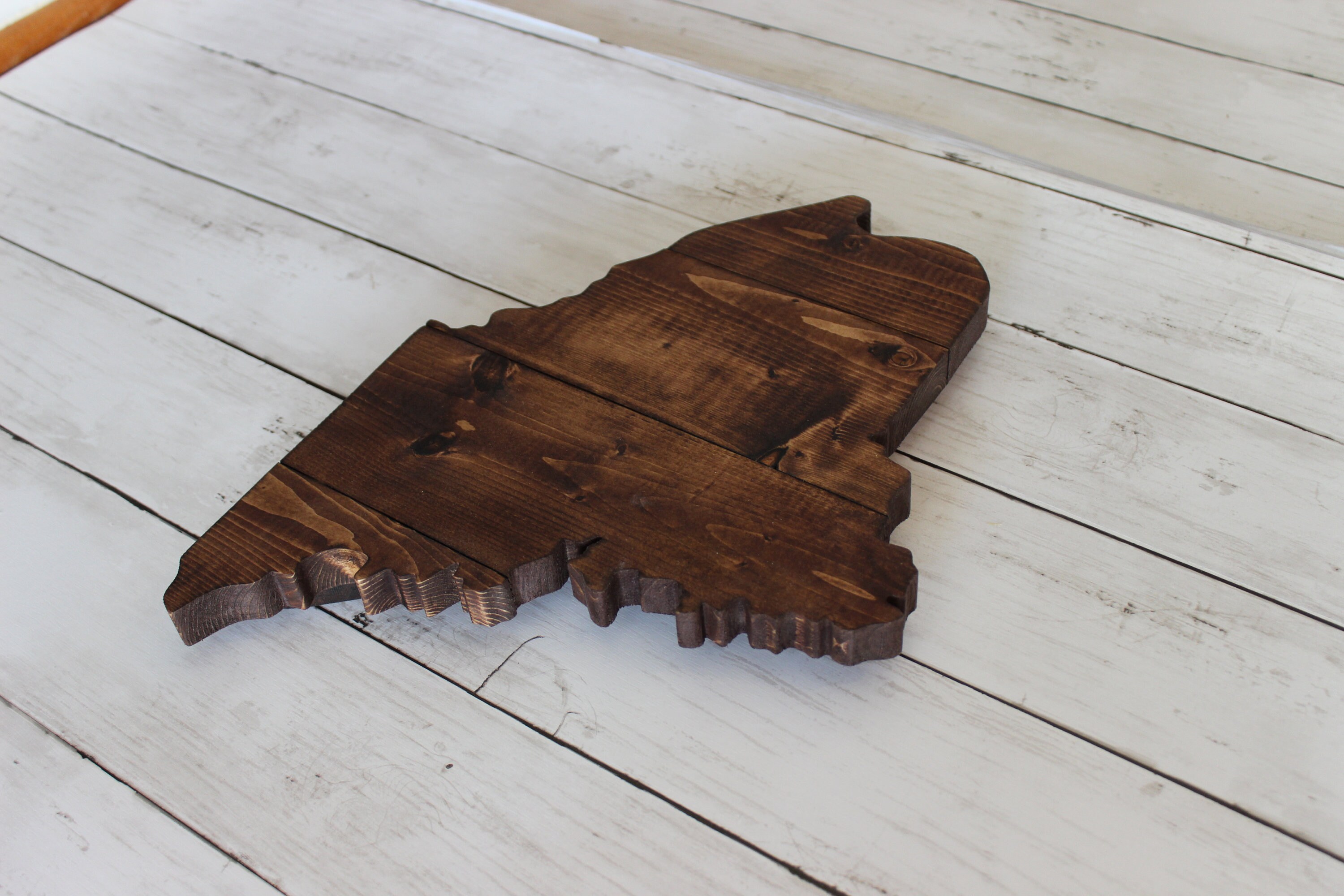 Wooden Maine State Sign Large Cutout Shaped Decor Gift | Etsy