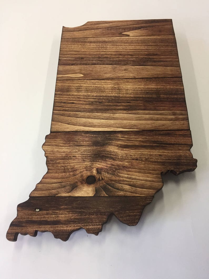 Indiana State Sign Indiana wooden sign Indiana wall art | Etsy