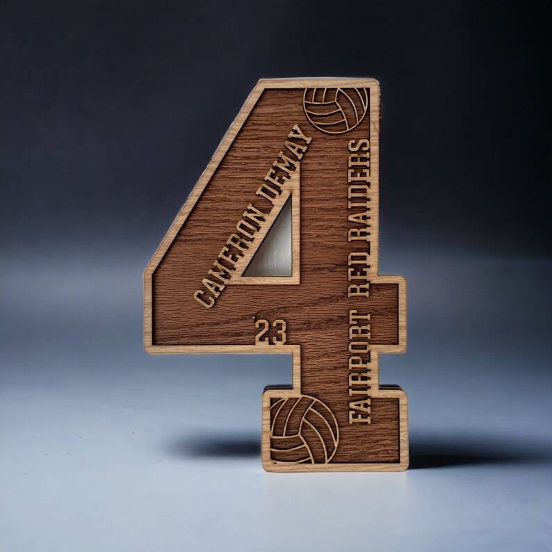 Custom Senior Athlete Number, Sports Number Wood Cutout, Custom Sports ...