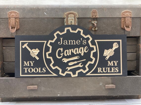 Personalized Garage Workshop Sign Customized Shop Sign | Etsy