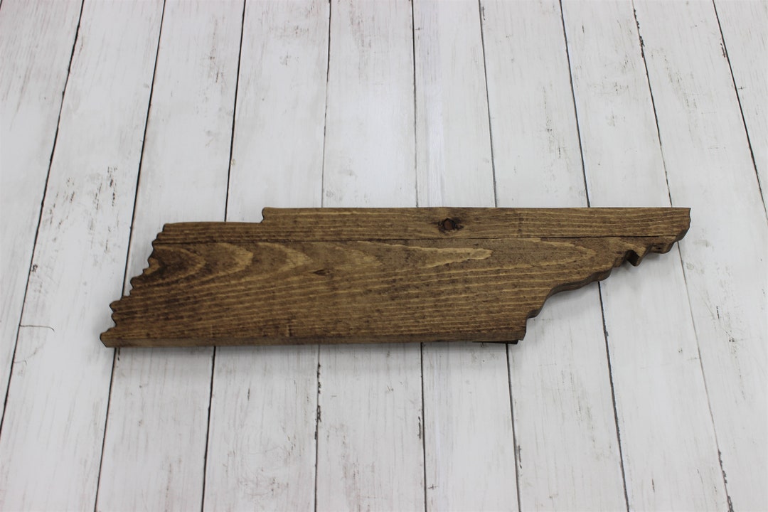 Wooden Tennessee State Sign Shaped Large Cutout, Home Plaque Gift, Wall ...