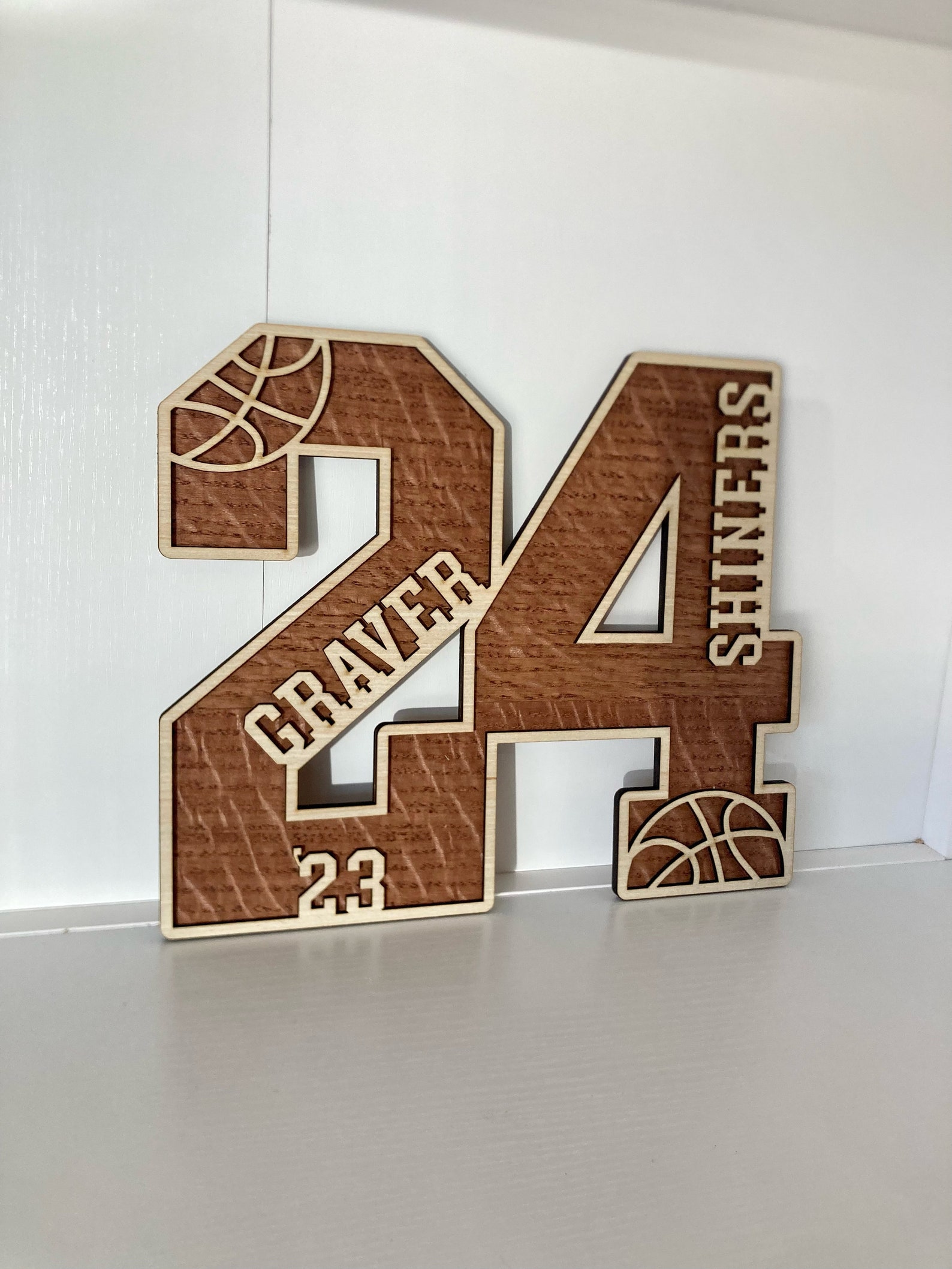 Custom Senior Athlete Number, Custom Sports Plaque, Sports Number Wood ...