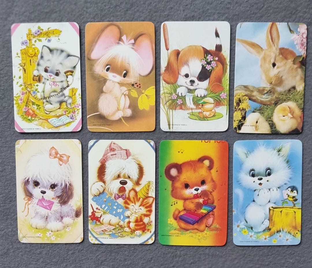Vintage Swap Cards - Cute Animals Lot 15 - Etsy