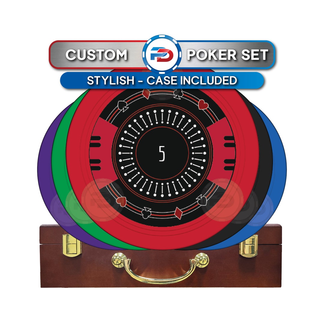 Custom Poker Chip Set | Stylish | 100ct-1000ct Set Sizes Available ...