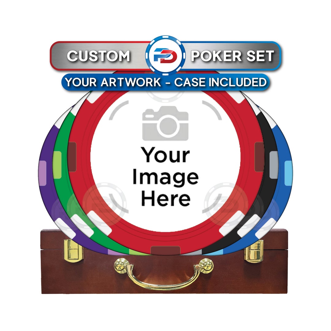 Custom Poker Chip Set | Your Artwork | 100ct-1000ct Set Sizes Available ...
