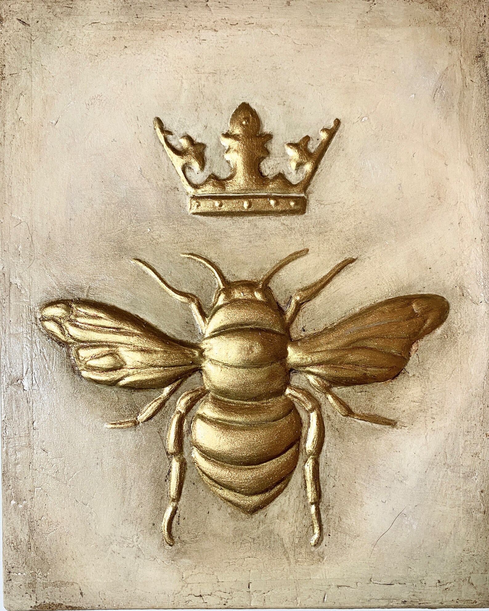 Biene, Relief Wandbild, 16x20 Cm, Bienenornament, Honigbiene ...