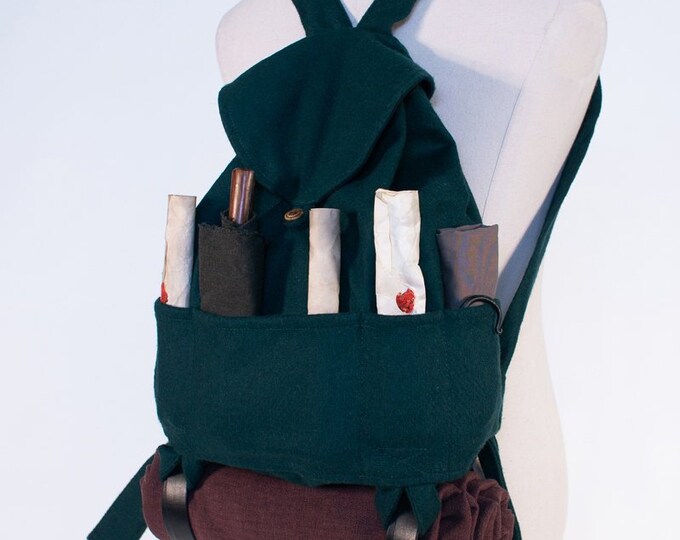 Medieval Backpack, Historical Linen Backpack, Medieval Sausage Bag ...