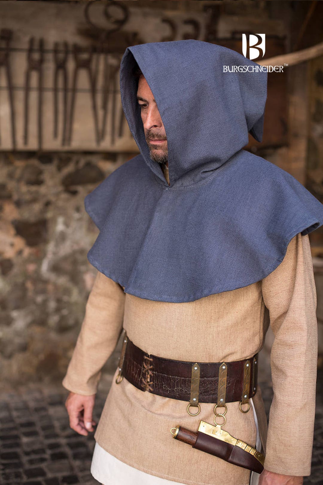 Burgschneider Medieval Larp Viking Cotton Cowl Capellus - Etsy UK