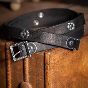 Freyhand Medieval Leather Decorated Belt Wolfram - Etsy