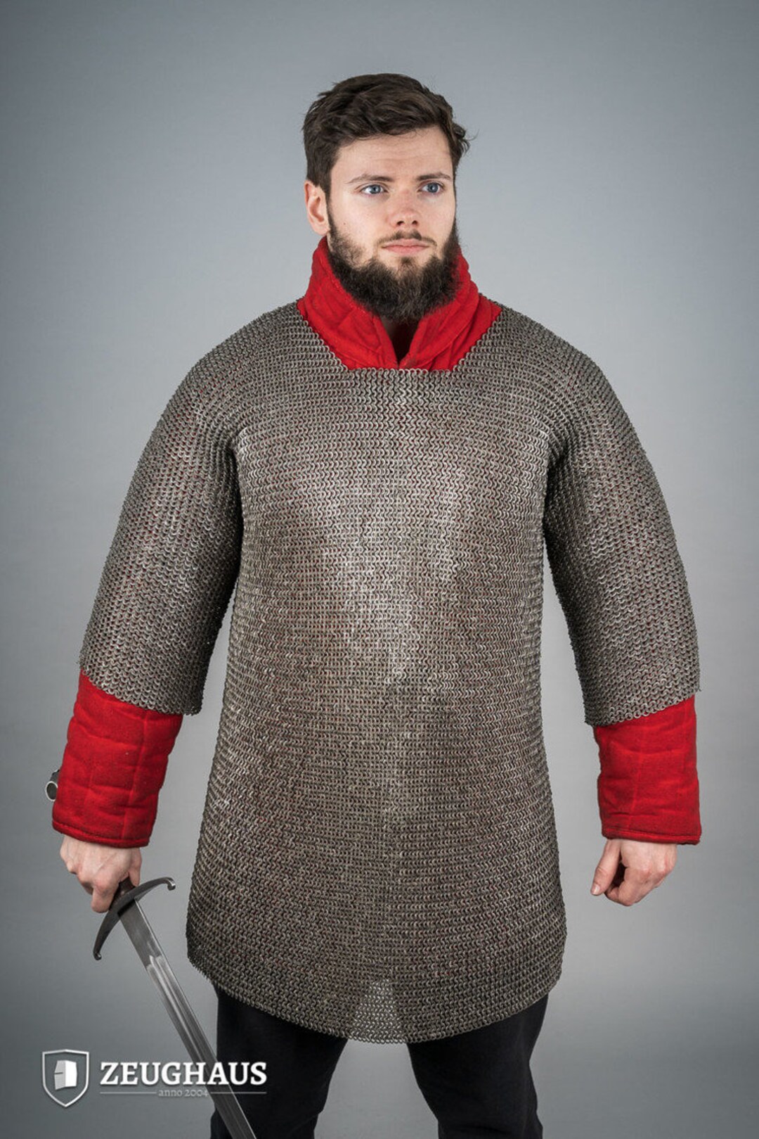 Zeughaus Medieval Chainmail Haubergeon Flatring Riveted 6mm - Etsy